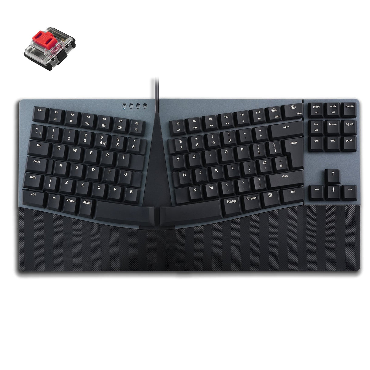 PERIBOARD-335 Compact Ergo-Mechanical Keyboard - Perixx USA