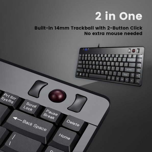 Keyboard with Trackball – Perixx USA