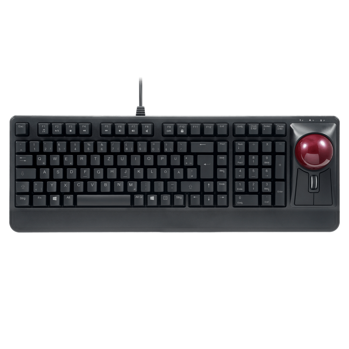PERIBOARD-522 Wired Mechanical Trackball Keyboard with Numpad - Perixx USA