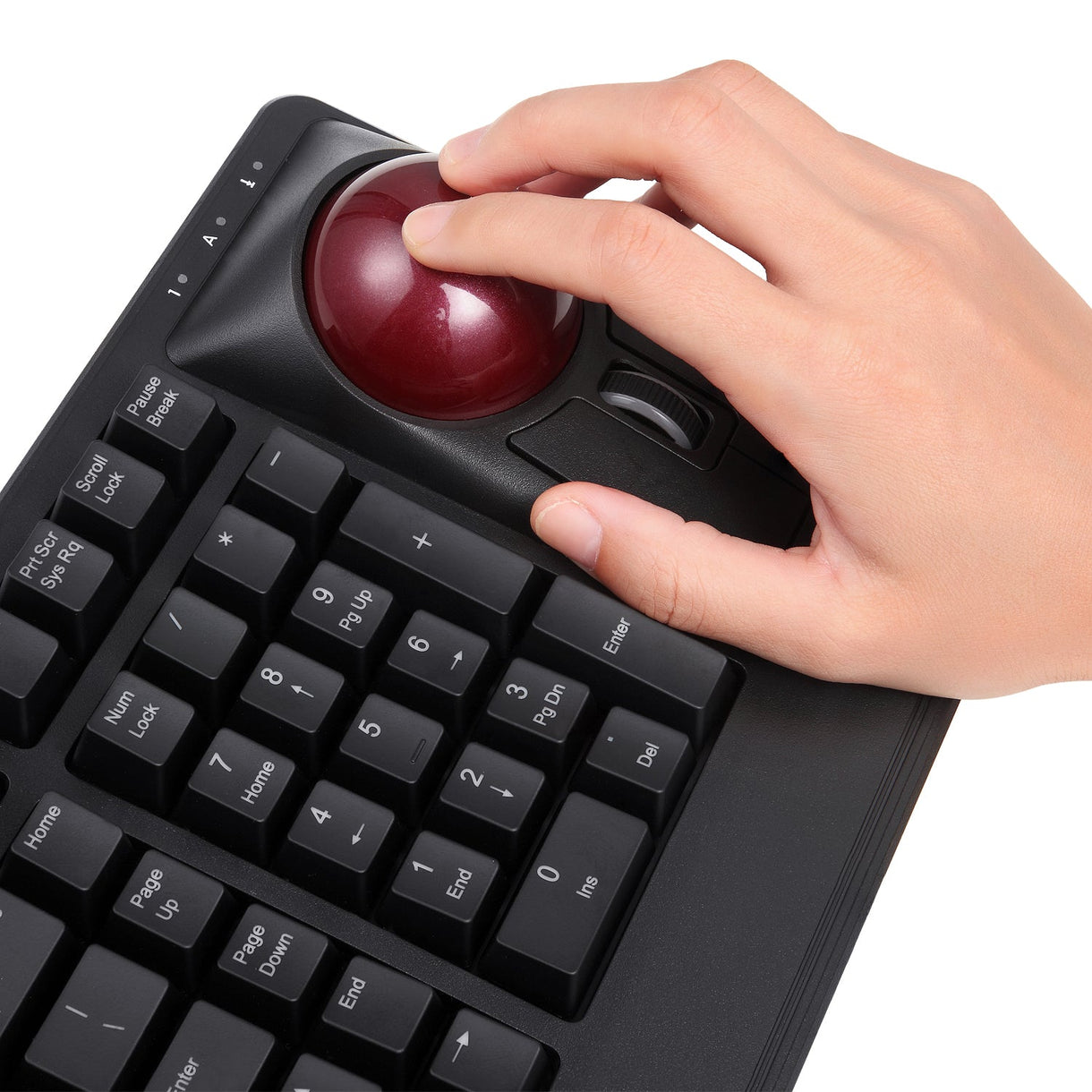 PERIBOARD-522 Wired Mechanical Trackball Keyboard with Numpad - Perixx USA