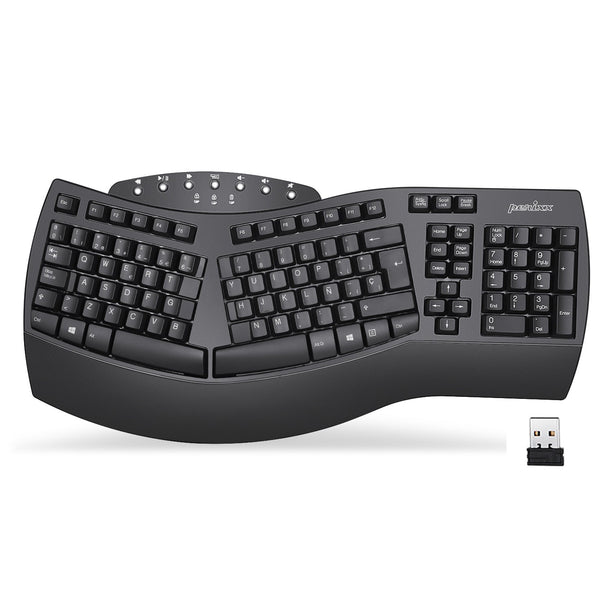 PERIBOARD-612 Wireless Ergonomic Split Keyboard with 2.4G and Bluetooth ...