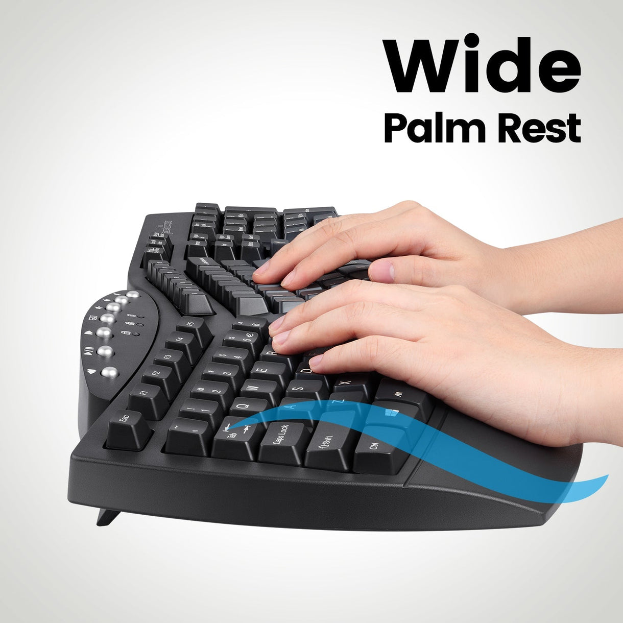PERIBOARD-612 Wireless Ergonomic Split Keyboard with 2.4G and Bluetooth ...