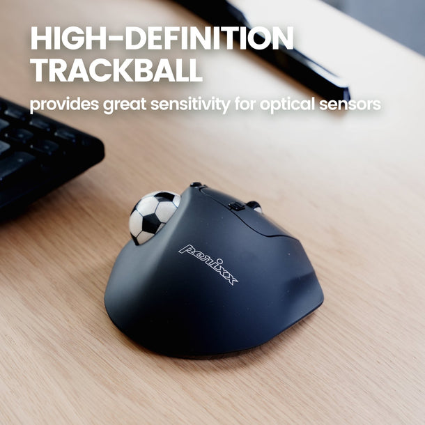 PERIMICE-717 Wireless Ergonomic Vertical Trackball Mouse with Pointing ...